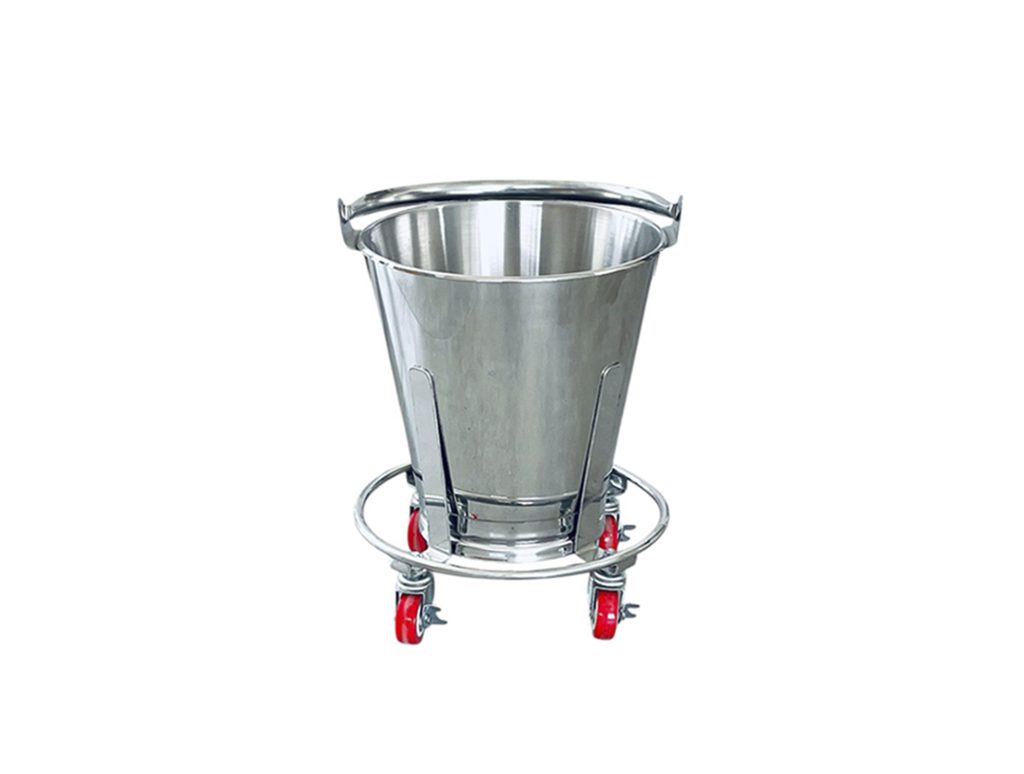 304 Stainless Steel Kick Bucket with Swivel Casters - TRUST Medi